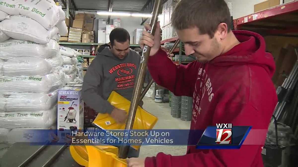 Hardware stores stock supplies as winter weather approaches