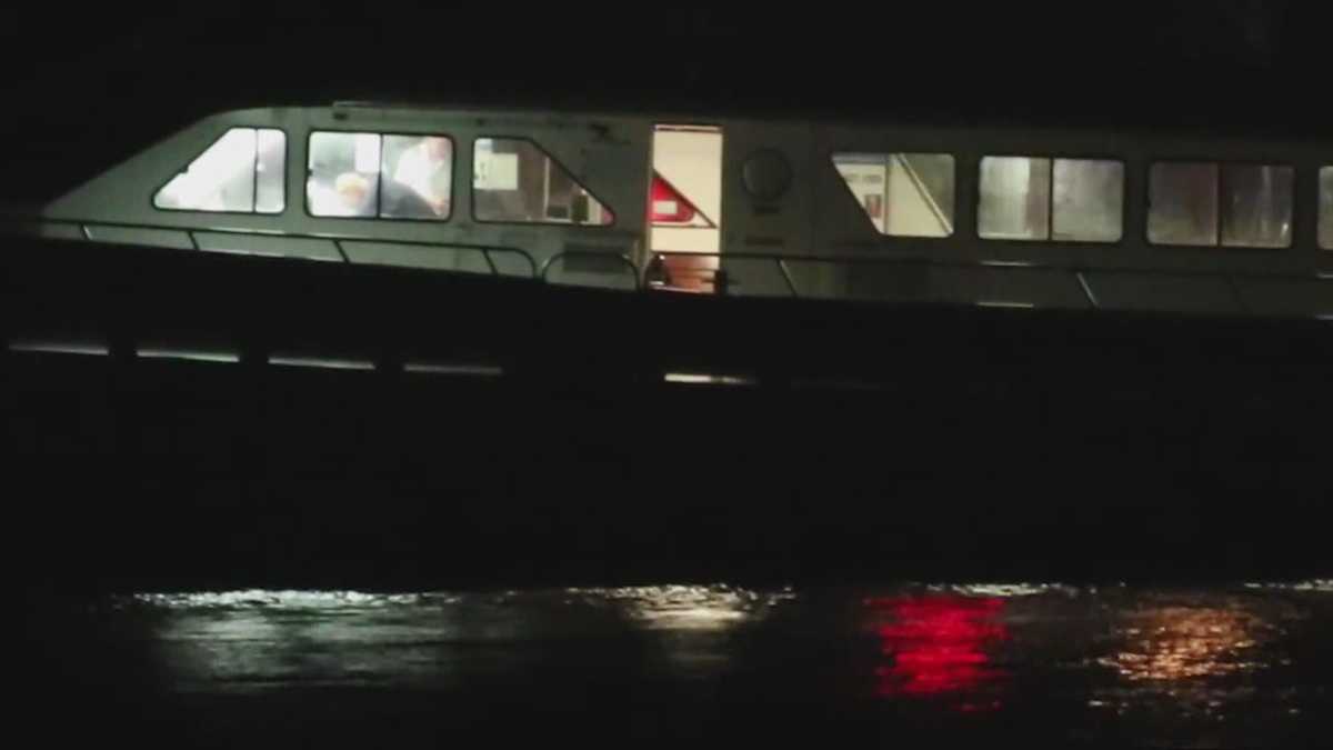 Ferry runs aground