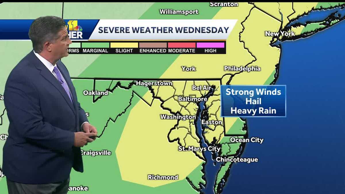 Chance for severe weather Wednesday