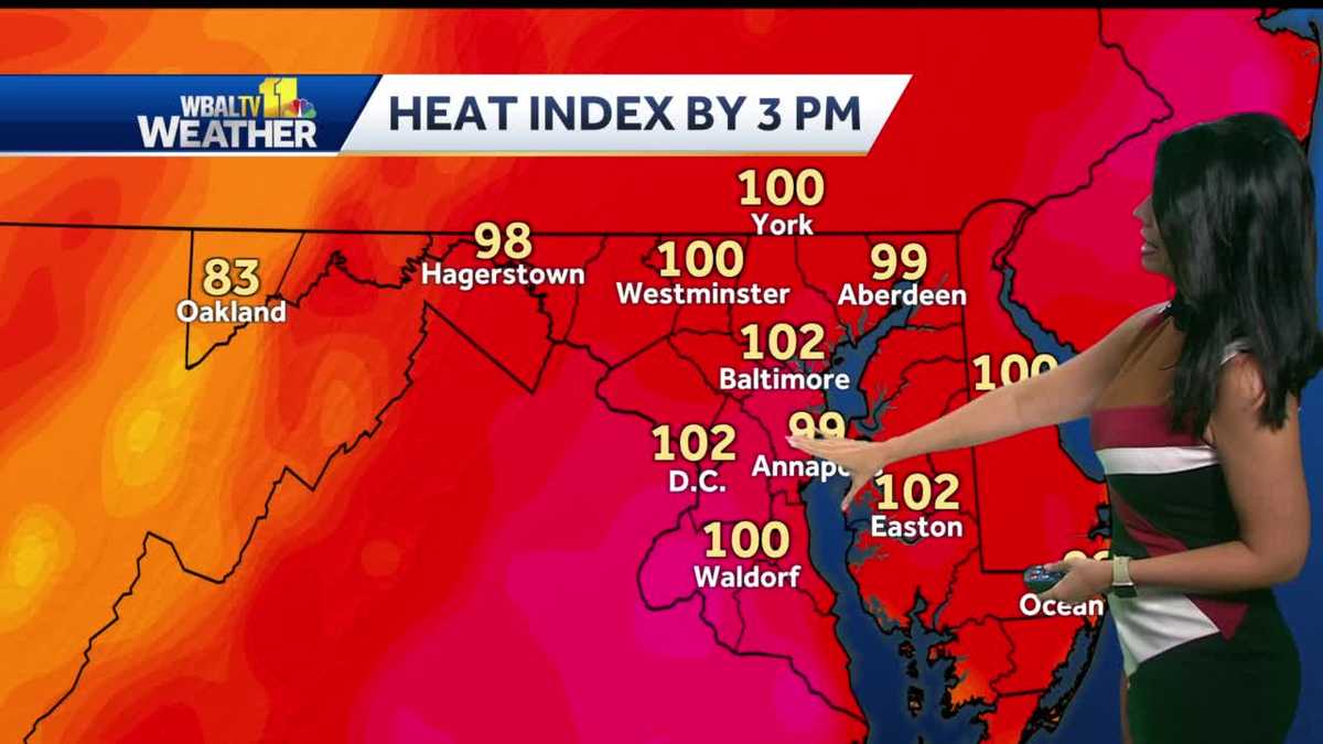 Hot one for Maryland with high humidity and heat index