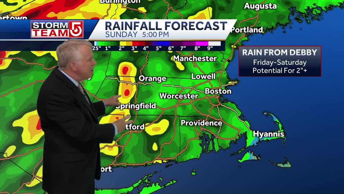 Video: Rain overnight; How remnants of Debby impact Mass.