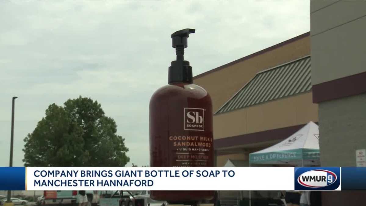 World's biggest bottle of soap visits Manchester