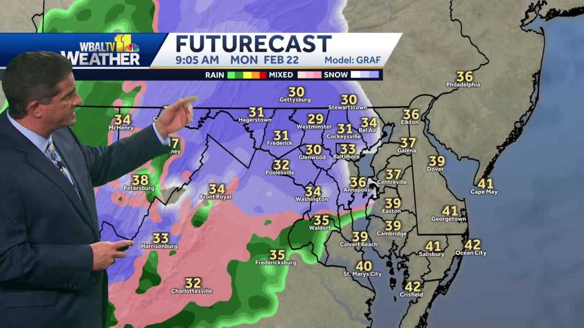 Snow Monday morning to change to rain by afternoon