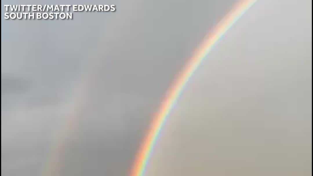 Double rainbow spotted across Massachusetts
