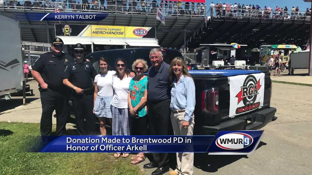 Donation made to Brentwood police in honor of Officer Stephen Arkell