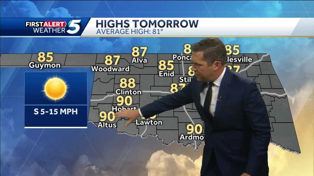 Warm temperatures for tomorrow