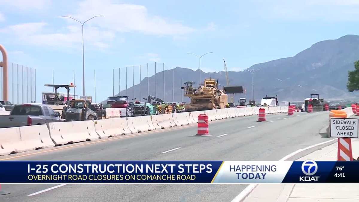 Overnight closures on Comanche Road for I-25 bridge demolition