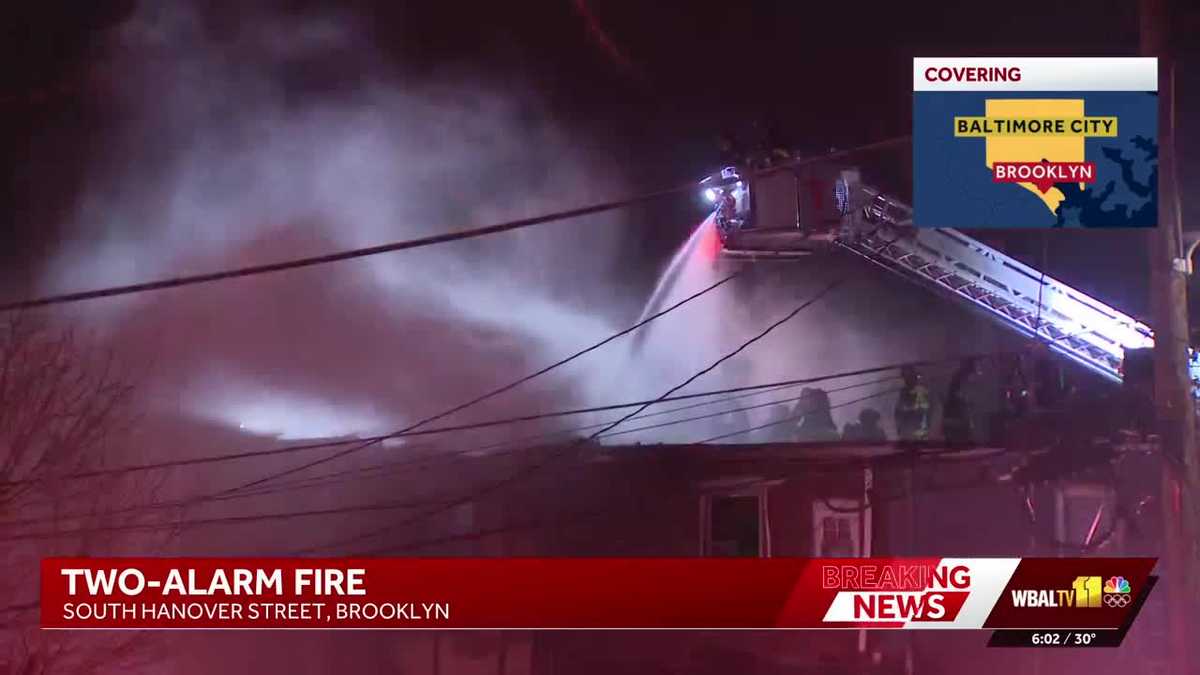 2-alarm vacant house fire spreads in South Baltimore
