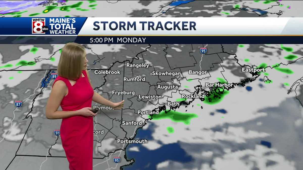Mild evening ahead, passing shower possible