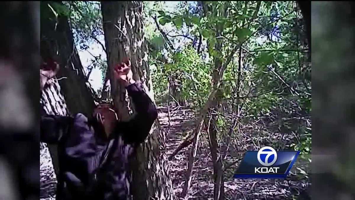 CAUGHT ON CAMERA: Moments police discover man nailed to tree