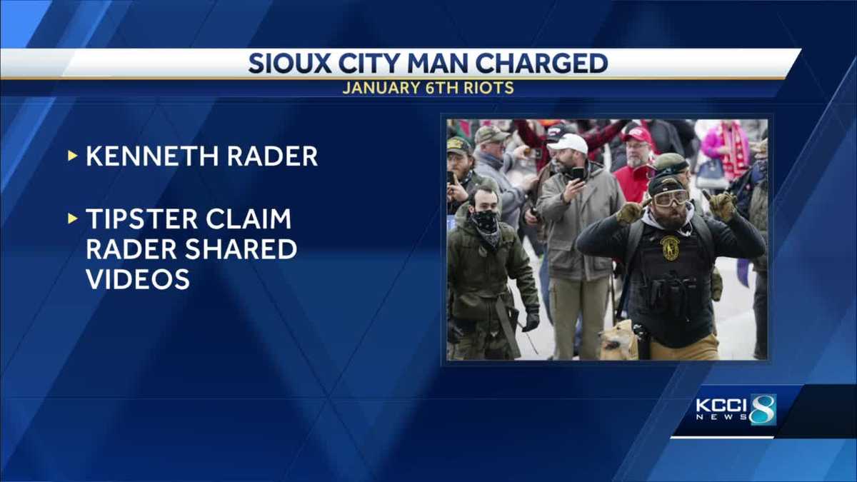 Iowan charged in capitol riots