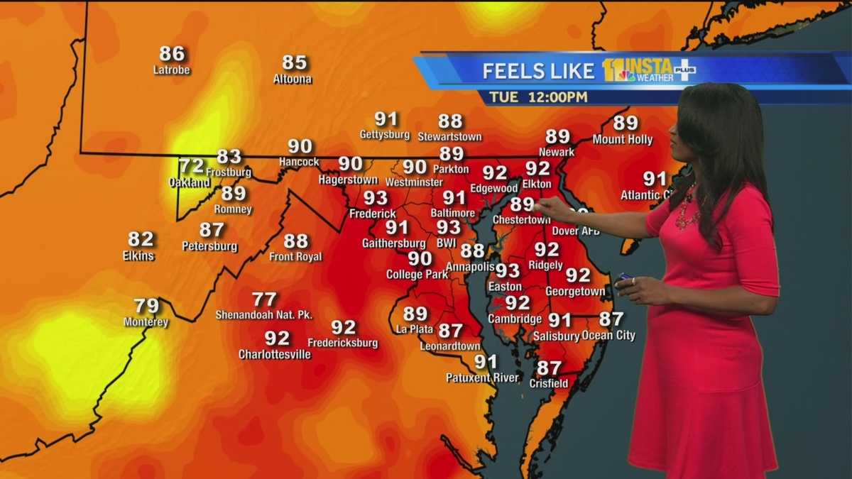 Mostly sunny, humid on Tuesday