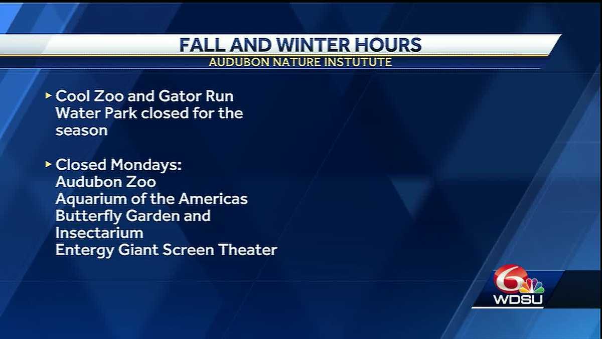 Fall and winter hours at the Audubon Zoo