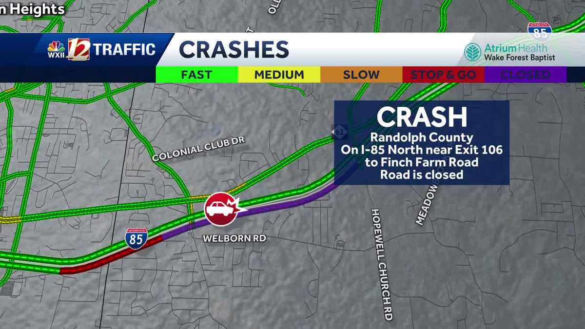 Crash reported in Randolph County on Interstate 85 North near Exit 106 ...