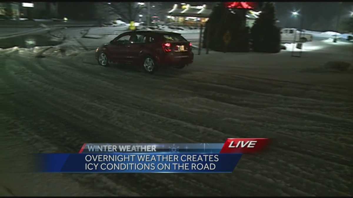 Slushy, messy roads in southern Indiana