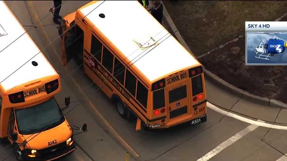 3 students suffer minor injuries in school bus crash