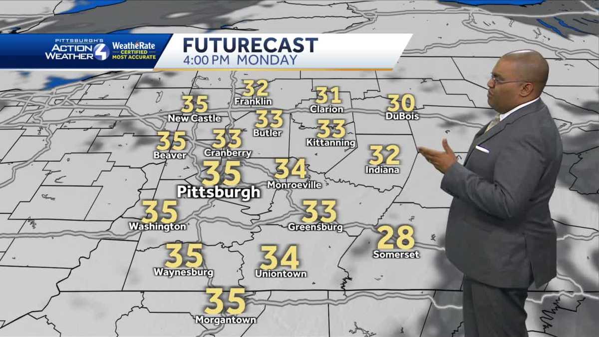 Cloudy and chilly for Monday