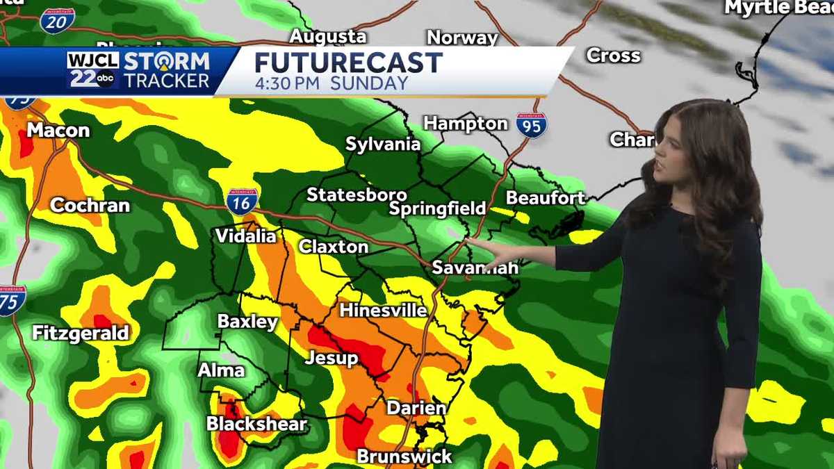 Impact weather moves through southeast Georgia and the Lowcountry