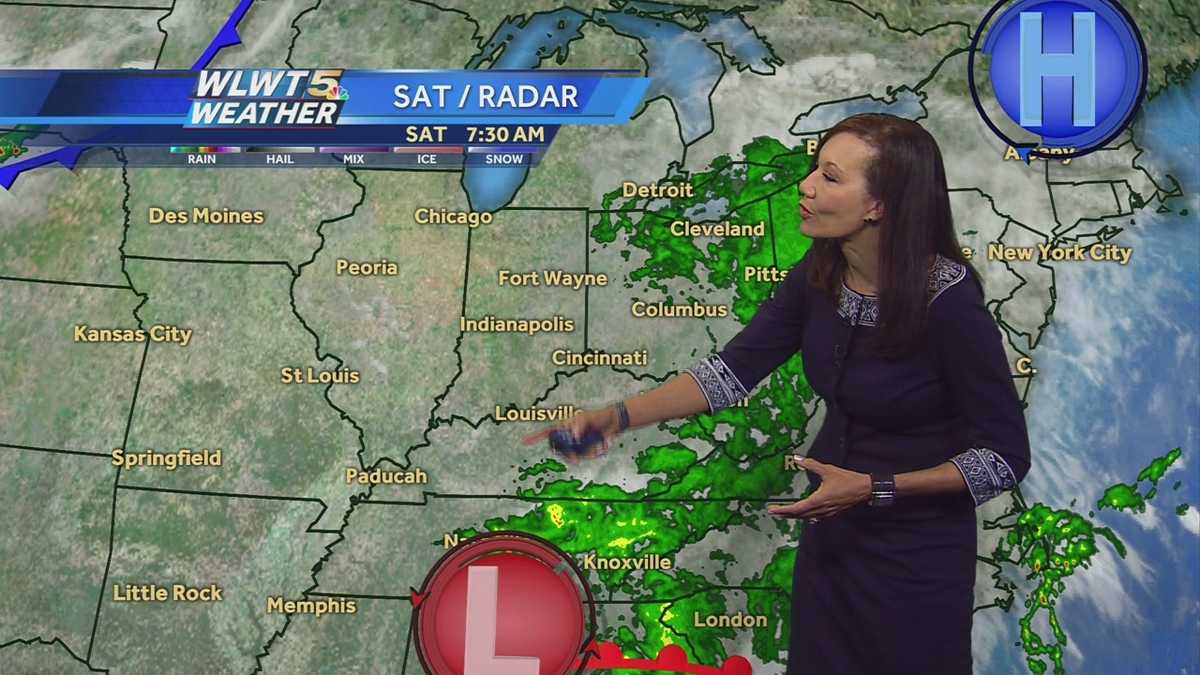 Saturday morning showers move out