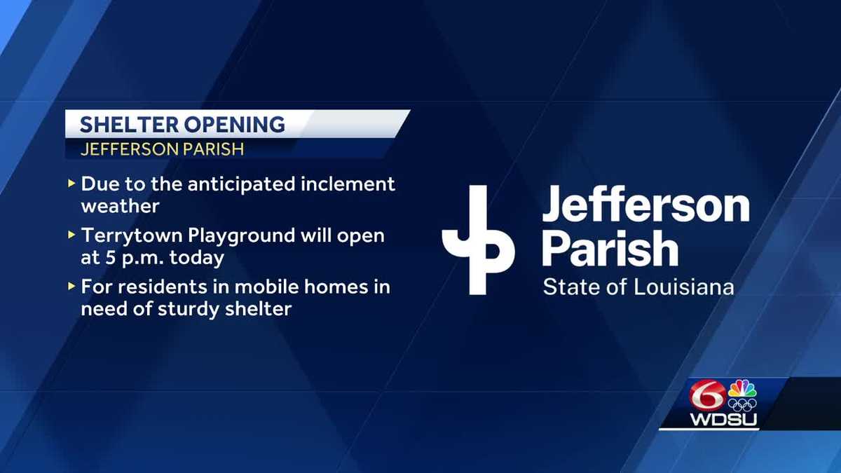 Jefferson Parish severe weather shelter
