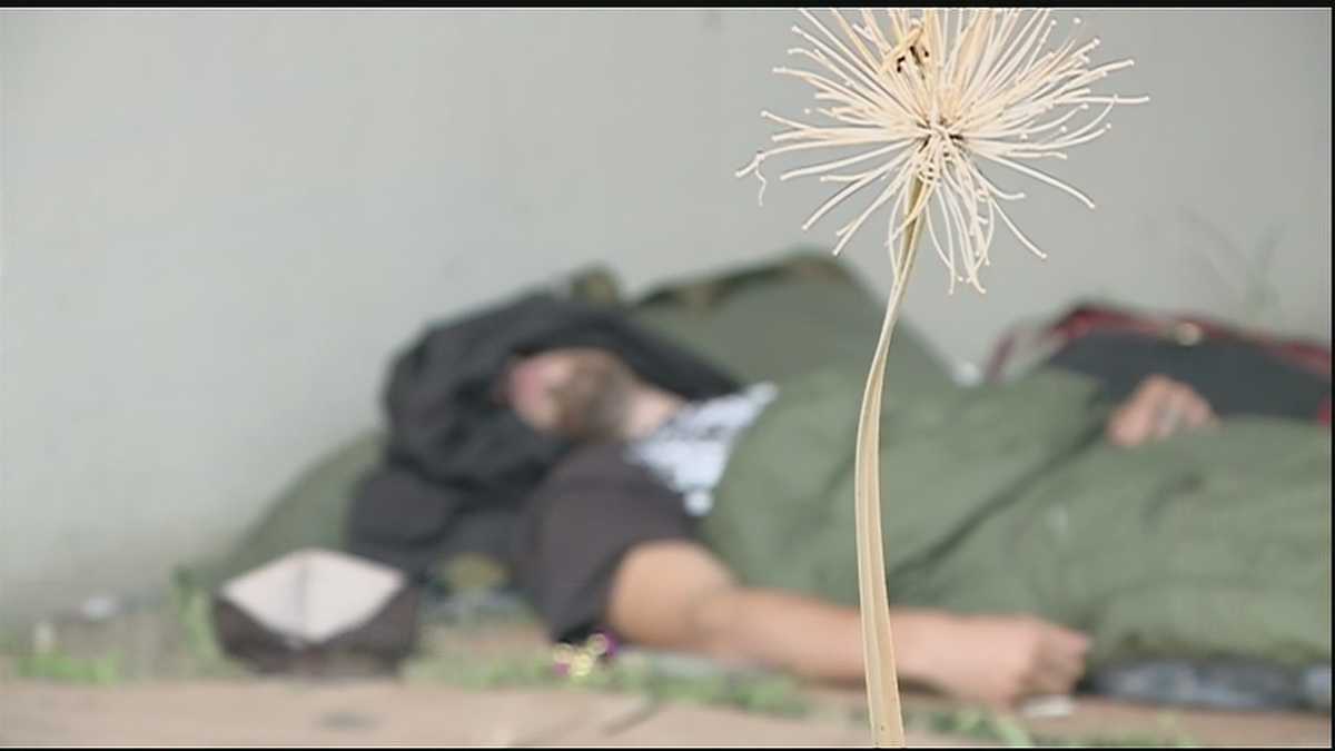 The city's homeless set up a new tent city