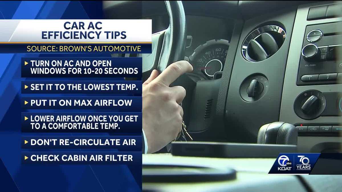 Optimizing your car's air conditioner during a heat wave