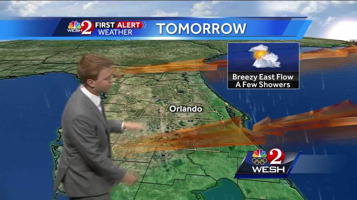 Breezy weather ahead for Monday