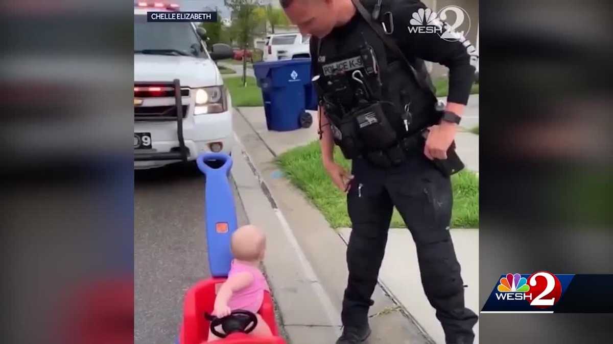Mom happy baby's 'traffic stop' with dad is spreading joy