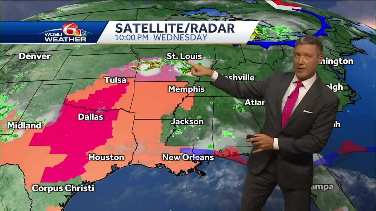 New Orleans heat advisory storms severe weather