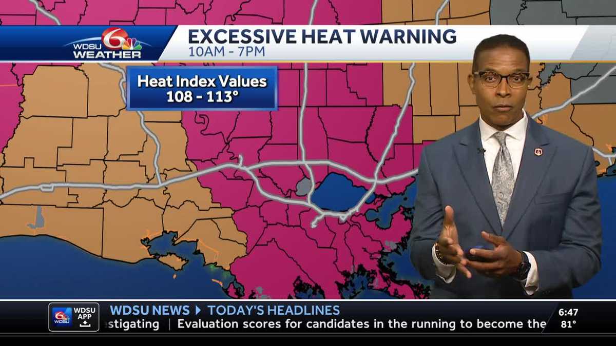 An excessive heat Monday