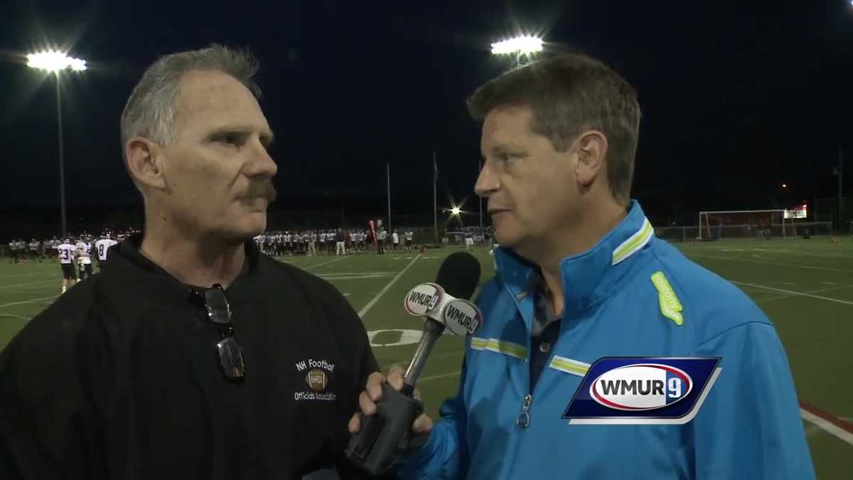 Jamie Staton talks football with NHFOA's Steve Hall