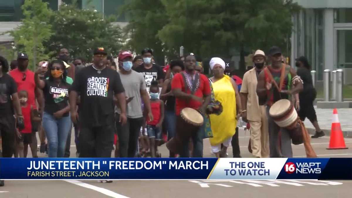 Juneteenth "Freedom" march held in Jackson
