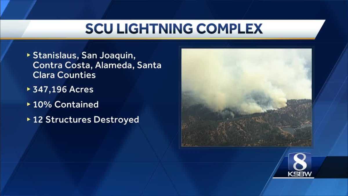 SCU Lightning Complex Aug 24: Nearly 344K acres scorched in Central ...