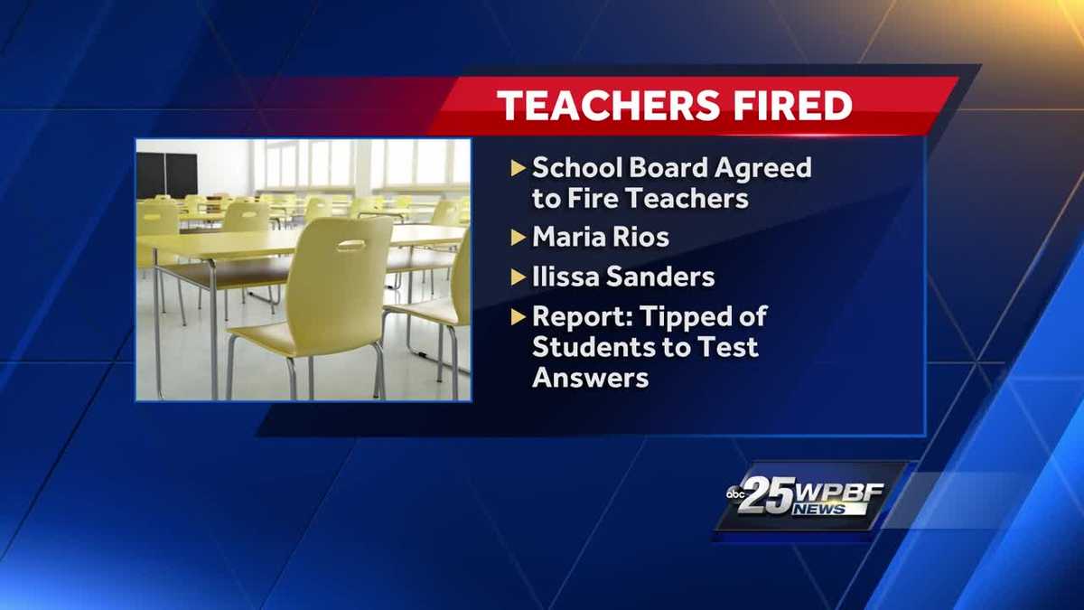 Palm Beach County teachers fired on Wednesday