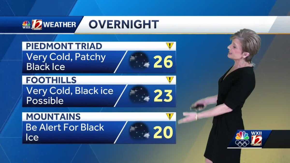 WATCH: Patchy ice Monday morning, sunshine