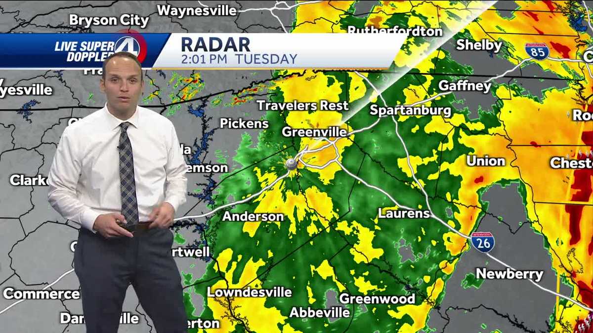 South Carolina: Rain moving out, winds picking up in Upstate