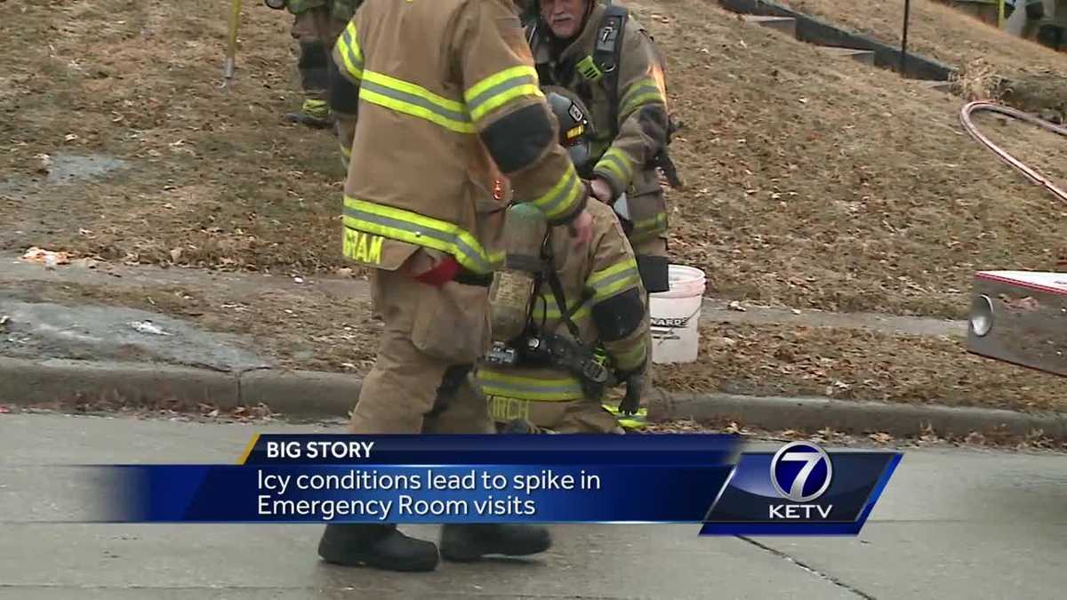 Icy conditions lead to spike in emergency room visits