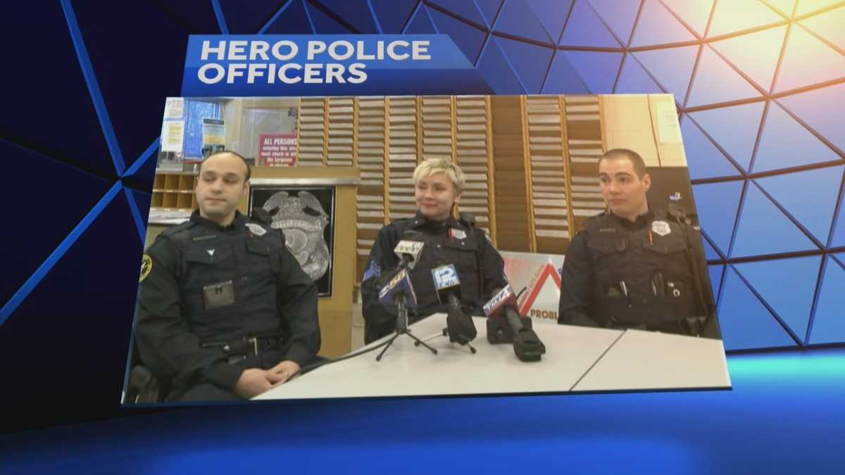 Three police officers save family from fire