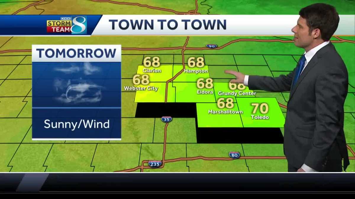 Breezy weather to begin the week