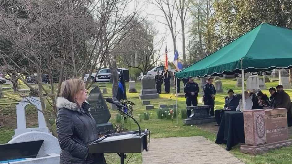 LMPD Officer Peter Grignon memorial held at Cave Hill Cemetery