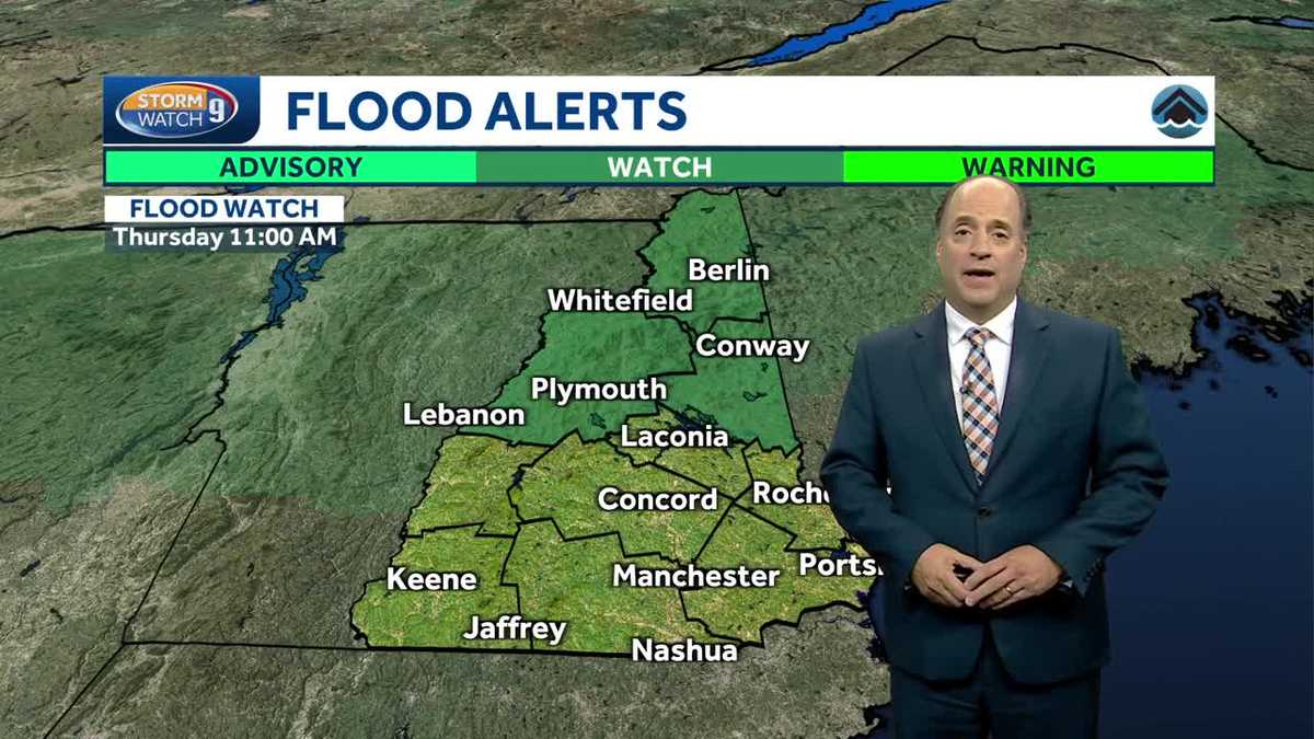 NH forecast video: Flash flood watch continues overnight
