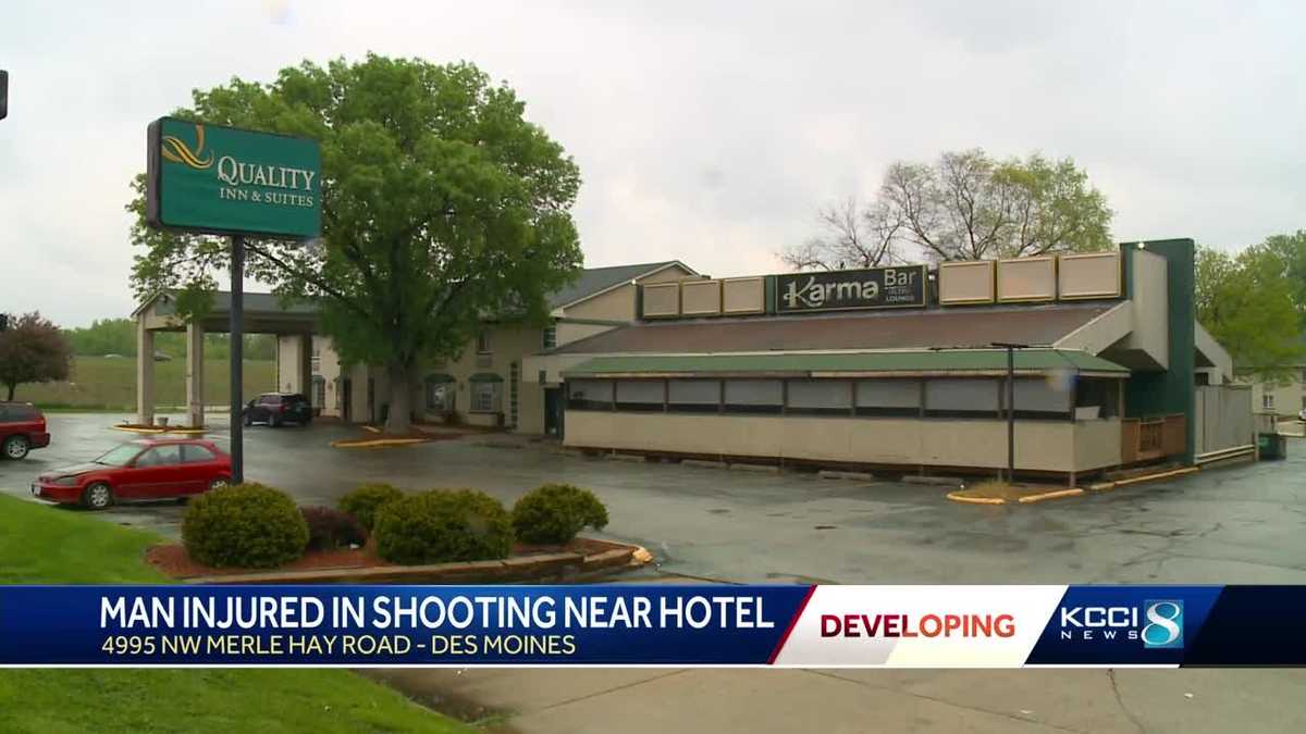Man hospitalized after Des Moines-area hotel shooting