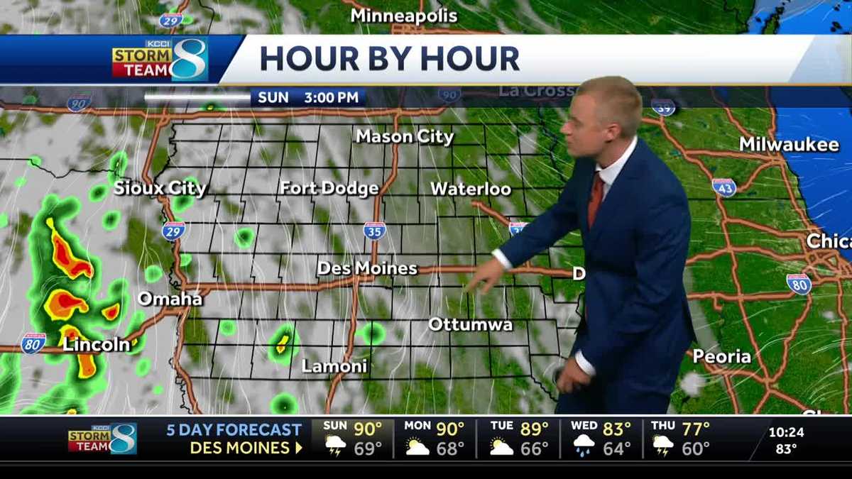 Des Moines weather: Heat continues and storms pop up