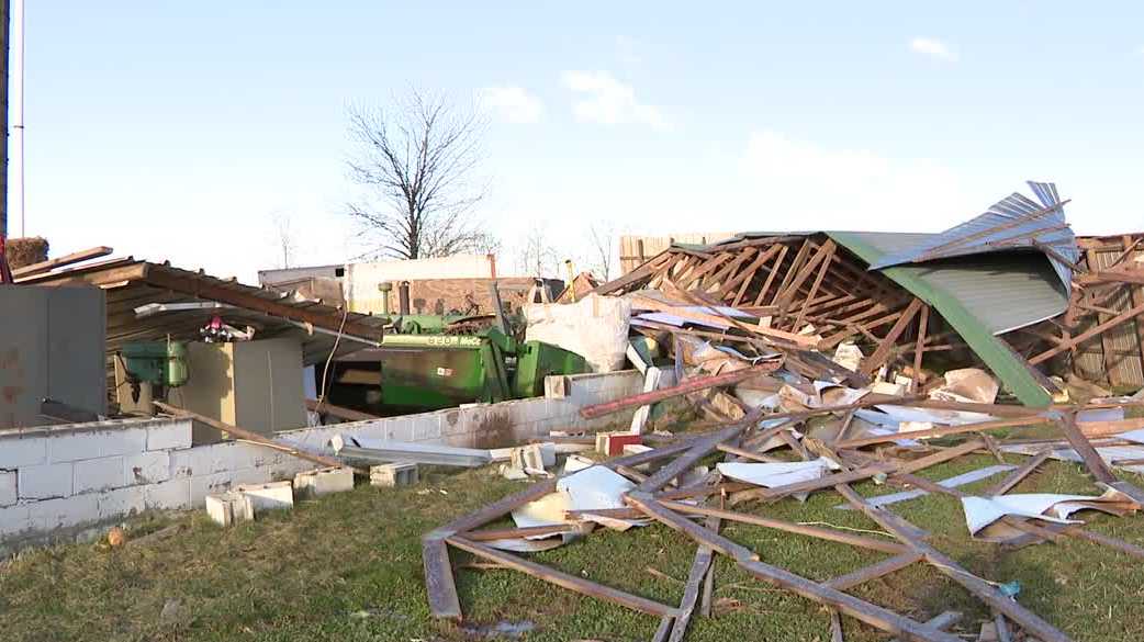 Multiple buildings collapse during severe storms in Lancaster County, Pa.