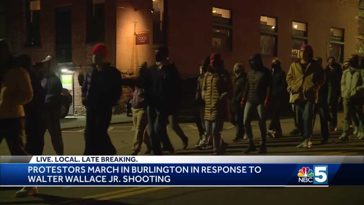 Protest held in Burlington over the fatal shooting of a Philadelphia man
