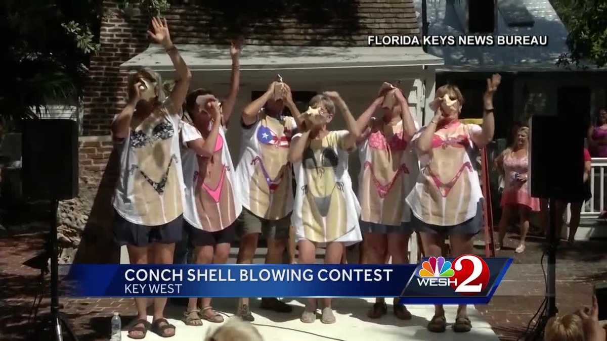 Conch shell blowing contest held in Key West