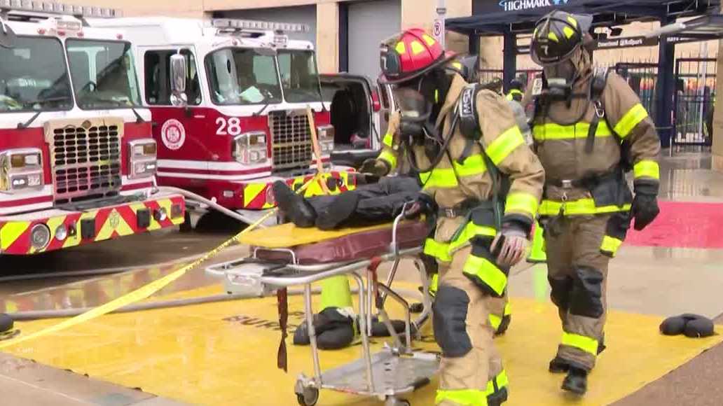Firefighters go through training at PNC Park ahead 2026 NFL Draft