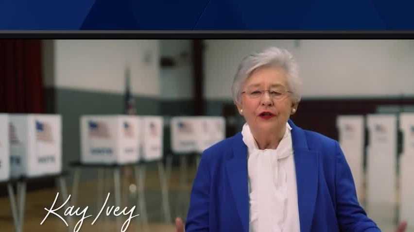 Governor Kay Ivey stolen election fraud campaign ad Donald Trump