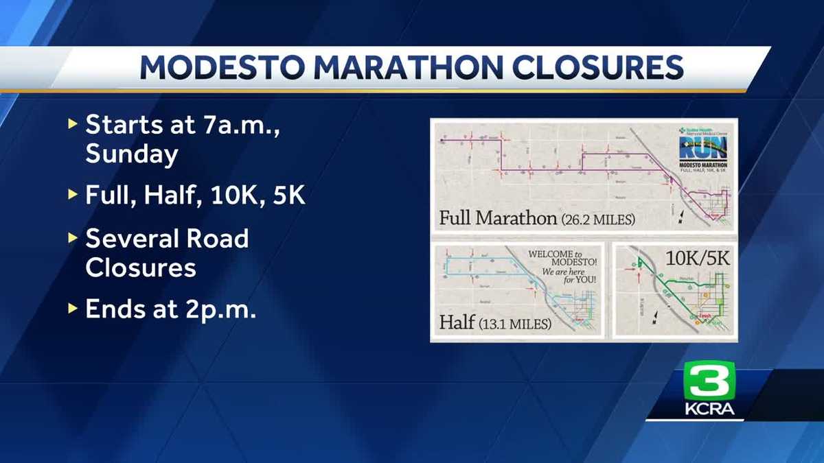 Road closures in Modesto due to marathon | What to know