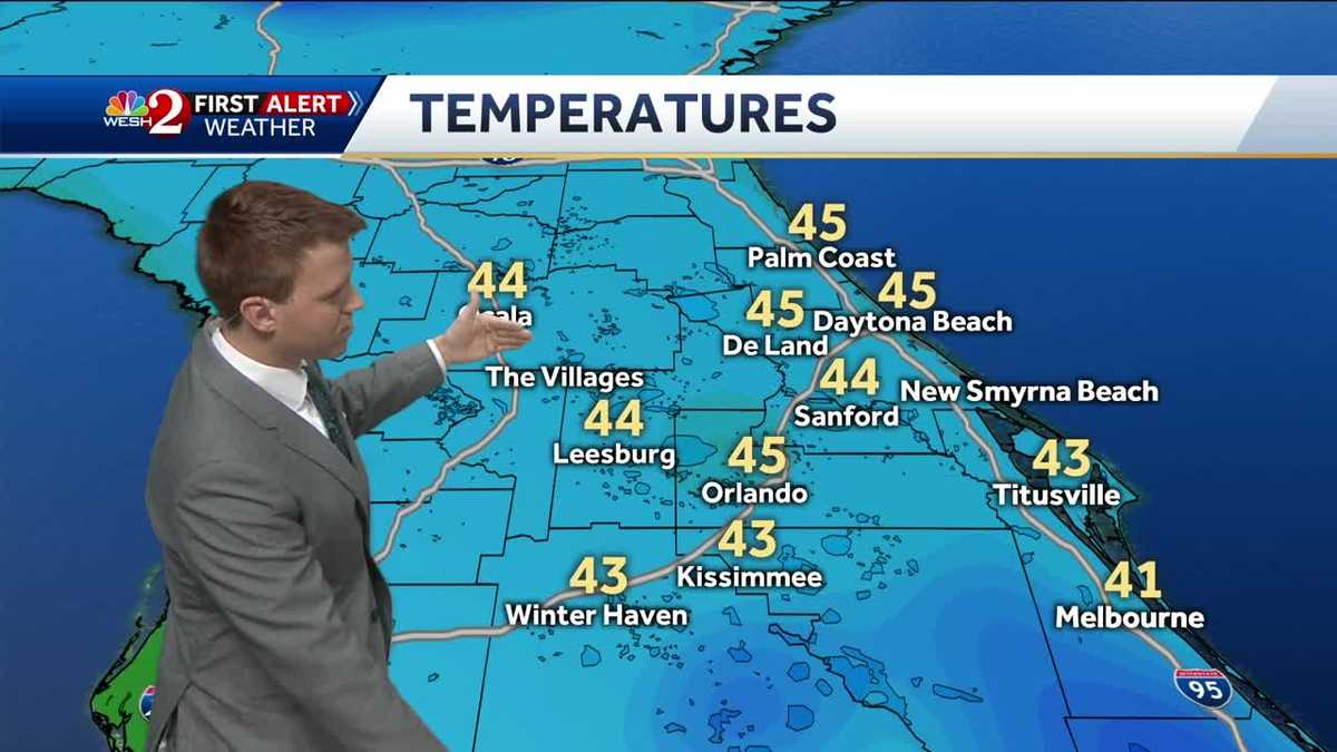 Cold morning, cool afternoon in Central Florida